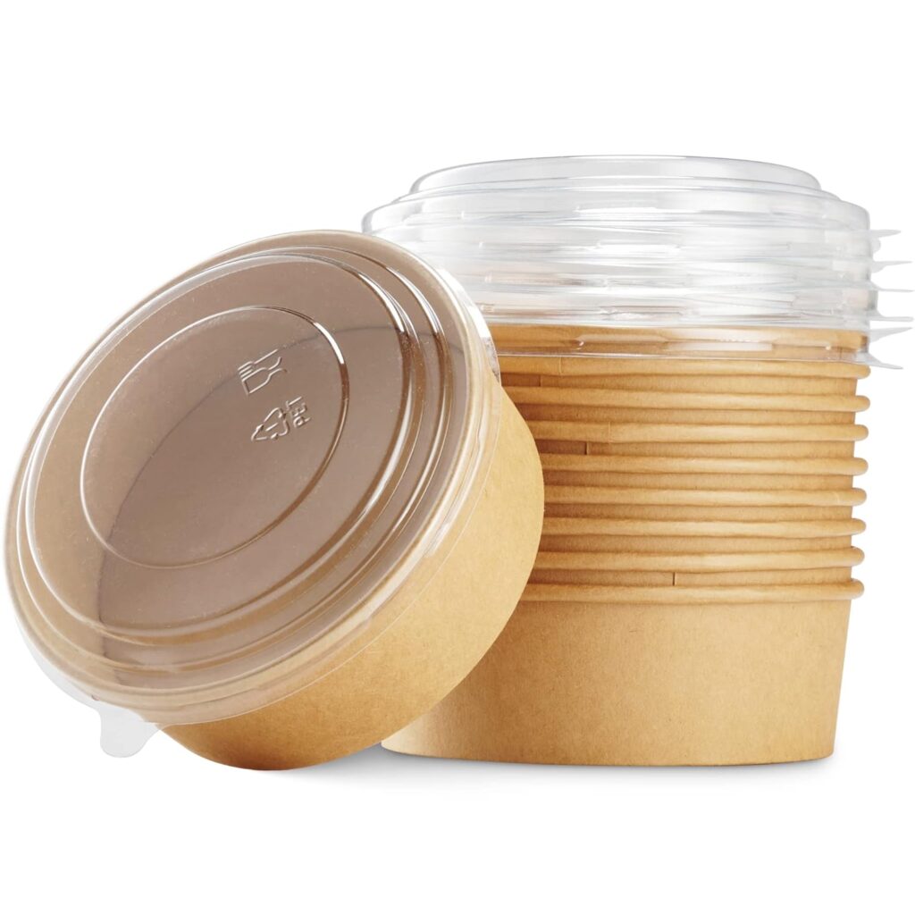 750ML Kraft Paper Round Container With Lid in Kerala - Everpack